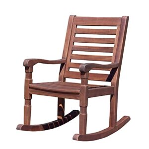 turtleplay nantucket kid’s rocking rocker chair, brown