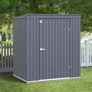 Arrow Shed Elite 6' x 4' Outdoor Lockable Steel Storage Shed Building with Pent Roof, Anthracite