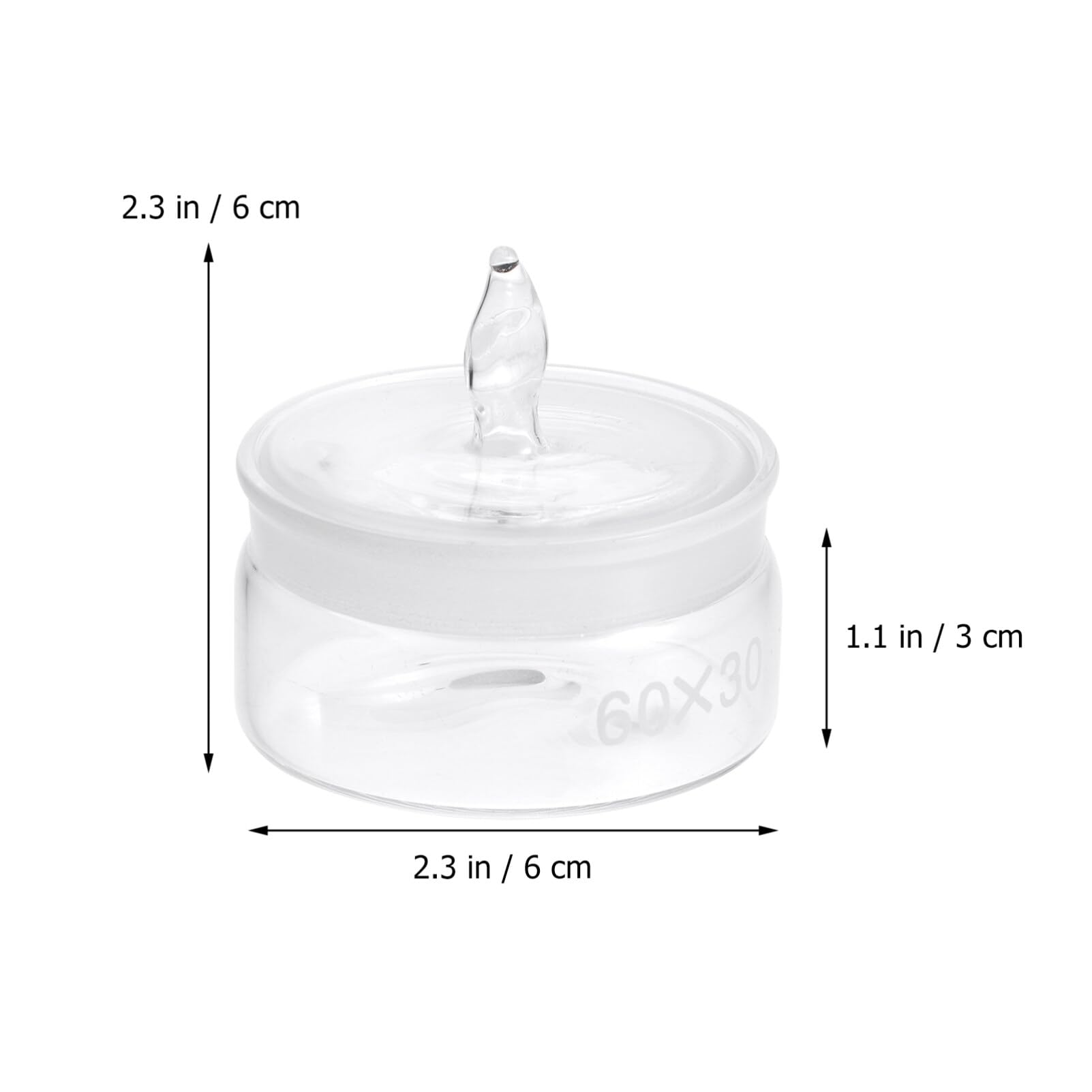 Scicalife Glass Weighing Bottle In Low Form with Interchangeable Ground Stopper Weighing Specific Gravity Bottle Laboratory Equipment 60 * 30mm