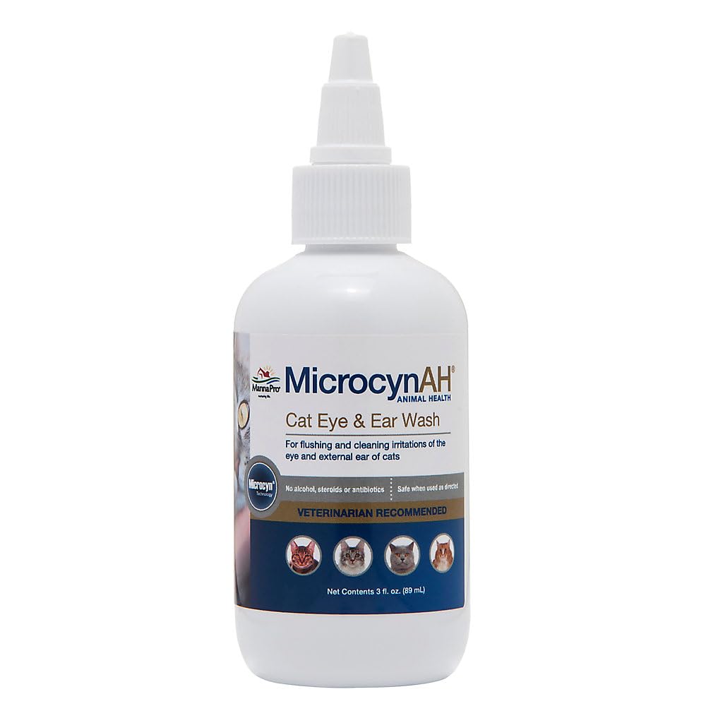 MicrocynAH Cat Eye & Ear Wash 3fl oz.