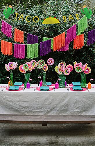 HAKPUOTR Taco Bar Banner with Cactus and Taco, Mexican Theme Birthday/Baby Shower/Bridal Shower/Engagement, Party Decorations, Fiesta Themed Party Taco Bar Décor