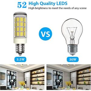 LED Bulbs 3 Pack Makeup Mirror Bulb Replacement for Cosmetic Vanity Makeup Mirror with Single Double Sided Lighted Magnification, Equivalent to 35W Incandescent Bulb 350LM AC120V(Daylight White 6000K)