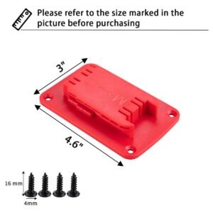 5 Packs Tool Holder Mount Compatible for Milwaukee m18 18v Tools ,Also Fit Compatible for dewalt 20V , 12V Drill Holder ,Hanger (Lot of 5，Red)