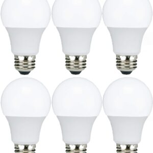 TCP LED 40 Watt Equivalent, 6 Pack, A19 Non-Dimmable Light Bulbs, Daylight (5000K)