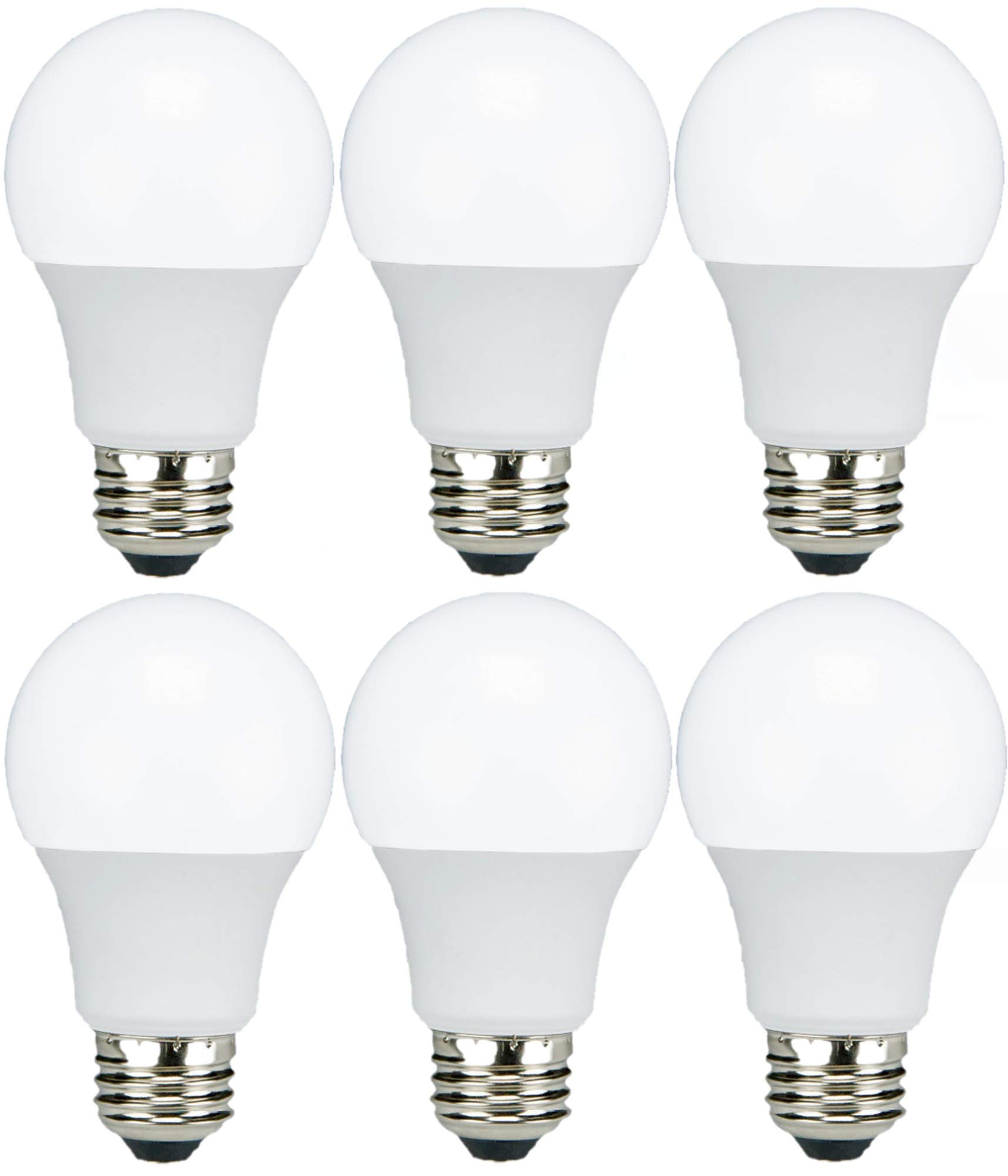 TCP LED 40 Watt Equivalent, 6 Pack, A19 Non-Dimmable Light Bulbs, Daylight (5000K)