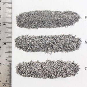 Woodland Scenics Gray Blend, Fine Ballast, Medium Ballast, and Coarse Ballast (Pack of 3) - with Make Your Day Paintbrush Set