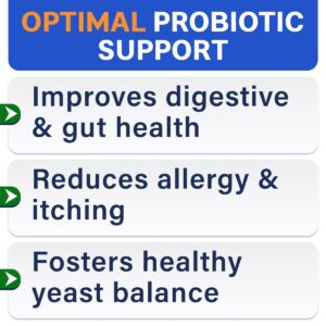 BARK&SPARK Dog Probiotics & Digestive Enzymes (Gut Health) Allergy & Itchy Skin - Pet Diarrhea Gas Treatment Upset Stomach Relief, Digestion Health Prebiotic Supplement Tummy Treat (180Ct Chicken)