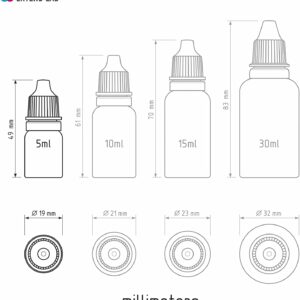 EXTEND LAB 10 PCS 5ml Plastic Dropper Bottle - Squeezable Eye Dropper Bottles - Refillable Mini Dropper Bottles with Srew Cap - Ideal for Essence, Oil