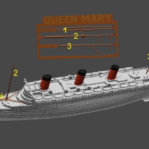 RMS Queen Mary Model 1 Foot in Length (Model)