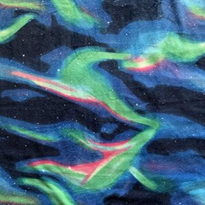 Outer Space *Aurora Borealis* Anti-Pill Premium No-Sew Throw Fleece Fabric Kit (50x60)