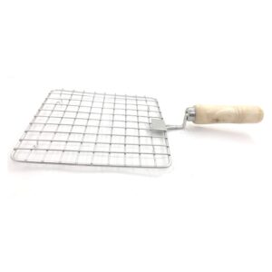 Sriyug Papad Jali Stainless Steel Wire Roaster Rack Papad Jali With Wooden Handle Roasting Net Roast Grill Chapati Toast Roti Papad And More...