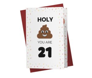 karto funny 21st birthday card - with red envelope