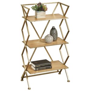 touch of class modern style jamie three tier gold floor shelf 41 inches high