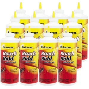 enforcer roach ridd with boric acid 16 oz (case of 12) - long lasting protection for cockroaches, ants and silverfish