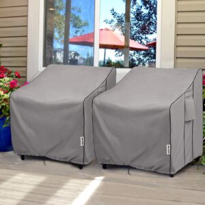 BOLTLINK Patio Chair Covers Waterproof, Heavy Duty Outdoor Furniture Covers Fits up to 32W x 37D x 36H inches -2 Pack