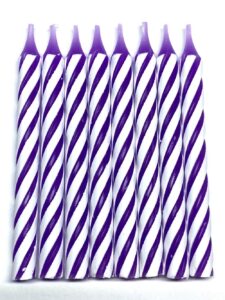 cake candles party decorations from blue fox baking - package of 48 (48 purple candles)