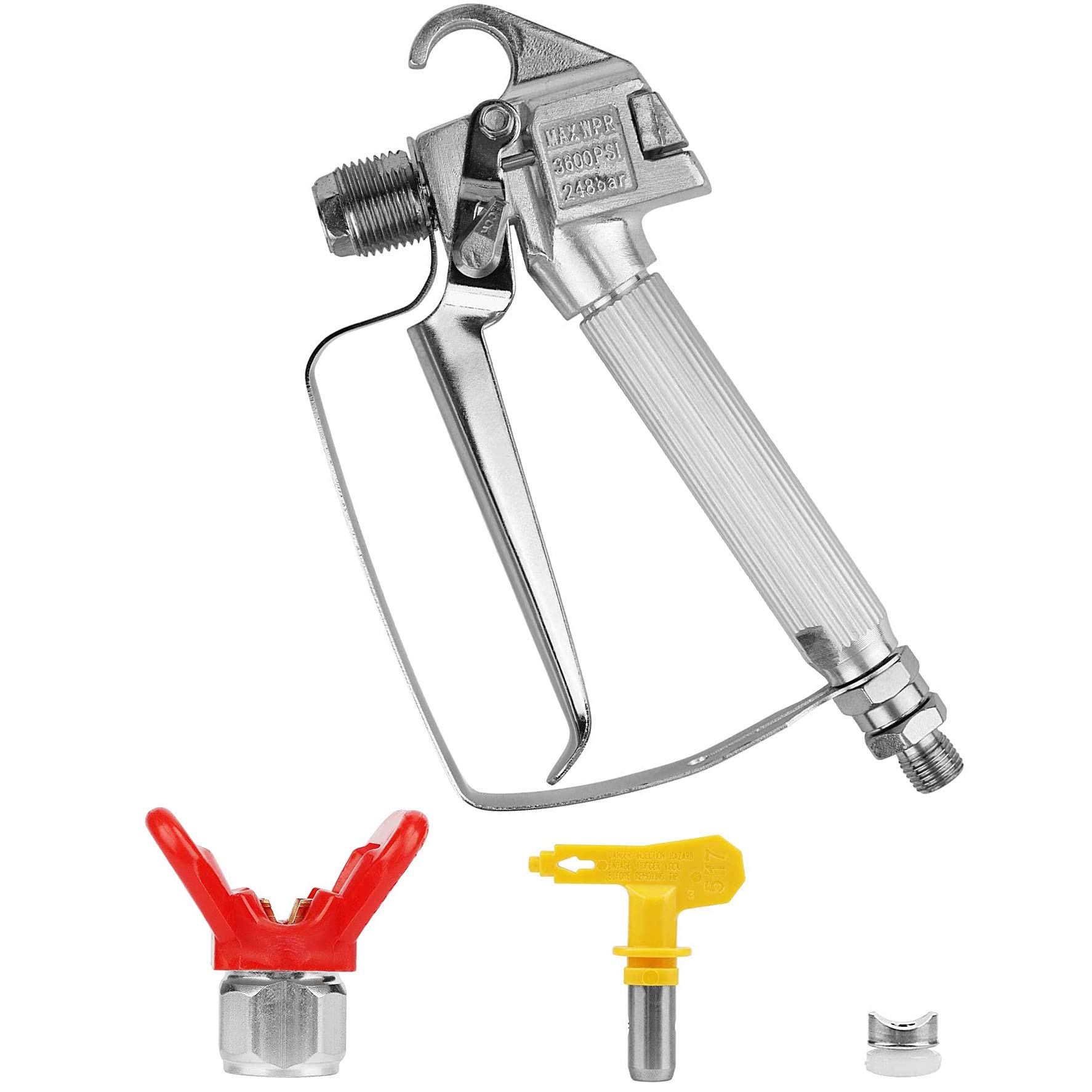 Tpaitlss Airless Paint Spray Gun，Airless Spray Gun with 517 Tip Fit Most airless Paint Sprayer