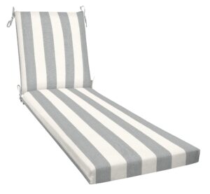 honeycomb outdoor chaise, 22.5" w x 70" l, stripe stone beige patio cushion