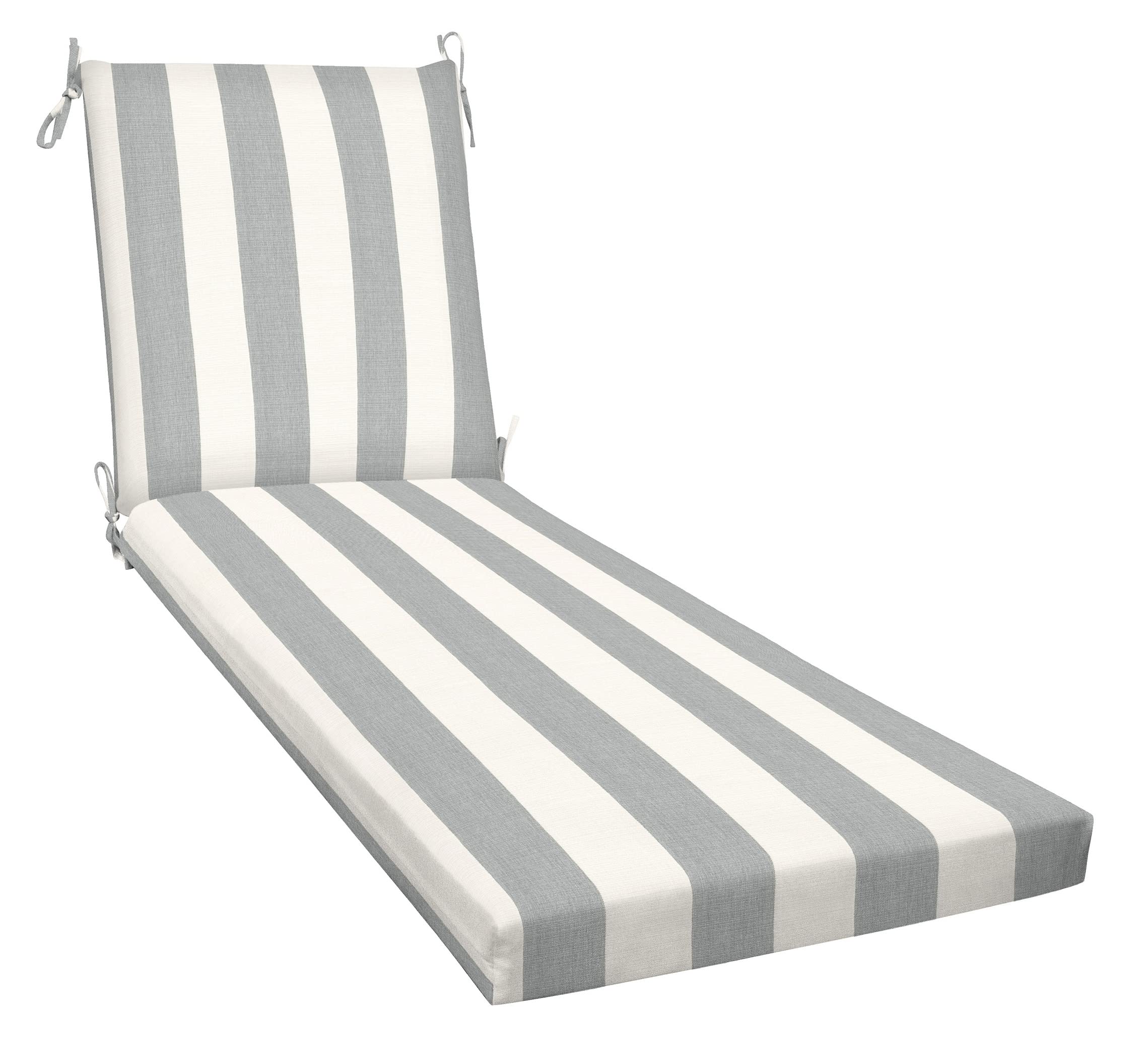 Honeycomb Outdoor Chaise, 22.5" W x 70" L, Stripe Stone Beige Patio Cushion