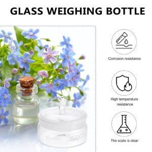 Scicalife Glass Weighing Bottle In Low Form with Interchangeable Ground Stopper Weighing Specific Gravity Bottle Laboratory Equipment 60 * 30mm