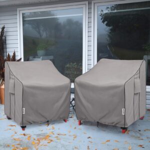 BOLTLINK Patio Chair Covers Waterproof, Heavy Duty Outdoor Furniture Covers Fits up to 32W x 37D x 36H inches -2 Pack