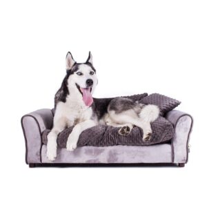 keet westerhill pet sofa bed, charcoal, large (40x23x13)