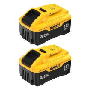 dewalt 20v max 10 ah lithium ion battery 2-pack (dcb210-2)