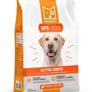 SquarePet VFS Canine Active Joints Formula, Turkey, Green Lip Mussels, Eggshell Collagen, High Protein Diet 22lbs