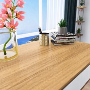 VEELIKE 15.7''x118'' Brown Wood Wallpaper Waterproof Peel and Stick Wood Vinyl Film Self Adhesive Removable Wood Grain Contact Paper Decorative Wall Covering for Cabinets Countertops Furniture Bedroom