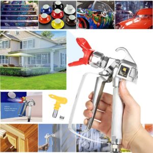 Tpaitlss Airless Paint Spray Gun，Airless Spray Gun with 517 Tip Fit Most airless Paint Sprayer