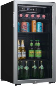 edgestar bwc121lt 18 inch wide 80 can capacity ultra low temp beverage center - stainless steel