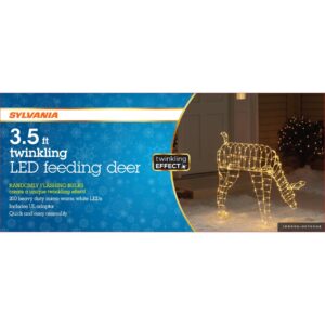 SYLVANIA 3.5' Twinkling LED Feeding Deer, Warm White