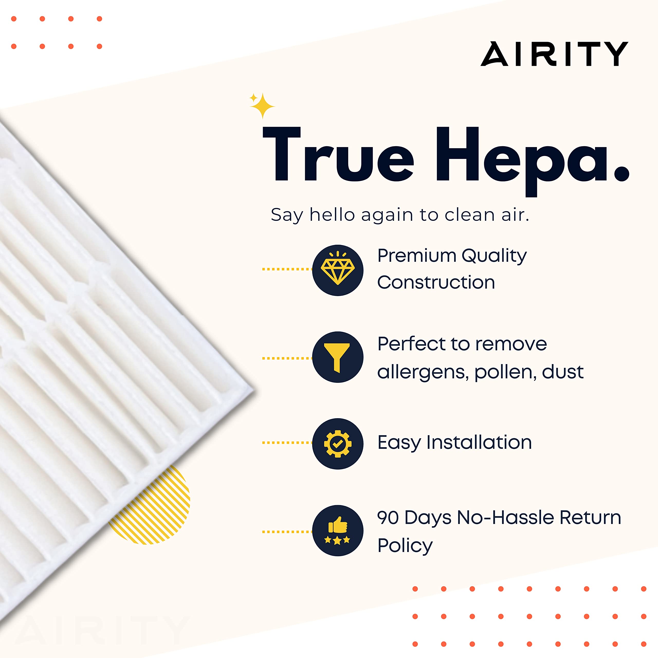 HPA300 Air Purifier Filters Compatible with Honeywell HPA300 by Airity | Includes 3 HEPA R Filters | Honeywell Air Purifier Filter Replacement Compatible for Honeywell R Filter | Honeywell HPA300