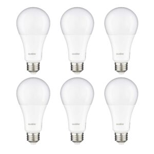 sunlite 40235 led a21 light bulb, 20 watts (150w equivalent), 2550 lumens, medium e26 base, 120-227 multi-volt, non-dimmable, ul listed, 5000k super white, 6 pack