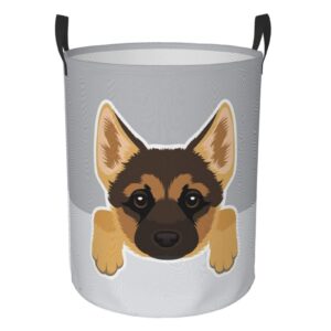 fehuew german shepherd dog collapsible laundry basket with handle waterproof fabric hamper laundry storage baskets organizer large bins for dirty clothes,toys,bathroom