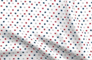 spoonflower fabric - stars usa america red white blue july 4th patriotic stripes printed on petal signature cotton fabric fat quarter - sewing quilting apparel crafts decor