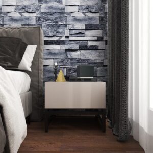 MS magic 17.7"×236" Vintage Gray Brick Wallpaper Self Adhesive Film Brick Peel and Stick Wallpaper Brick Faux Textured Wallpaper Stone Look Wallpaper