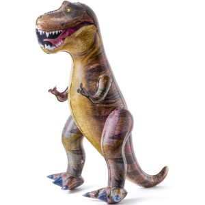 joyin t-rex dinosaur inflatable, tyrannosaurus rex inflatable dinosaur toy for party decorations, 30" dinosaur birthday party gift for kids and adults