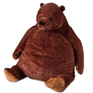 saderoy 23.6 inch giant simulation bear plush toy soft hugging pillow animal stuffed plush doll home decor birthday gift