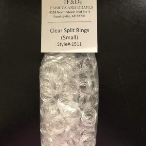 Fabrics and Drapes Small Clear Plastic Split Rings Home Sewing for Shades and Valances - Roman Shade Rings - Style #A02SP (1000)