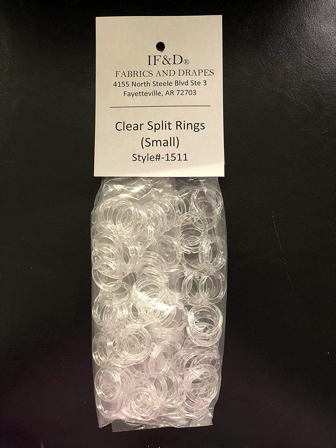 Fabrics and Drapes Small Clear Plastic Split Rings Home Sewing for Shades and Valances - Roman Shade Rings - Style #A02SP (1000)