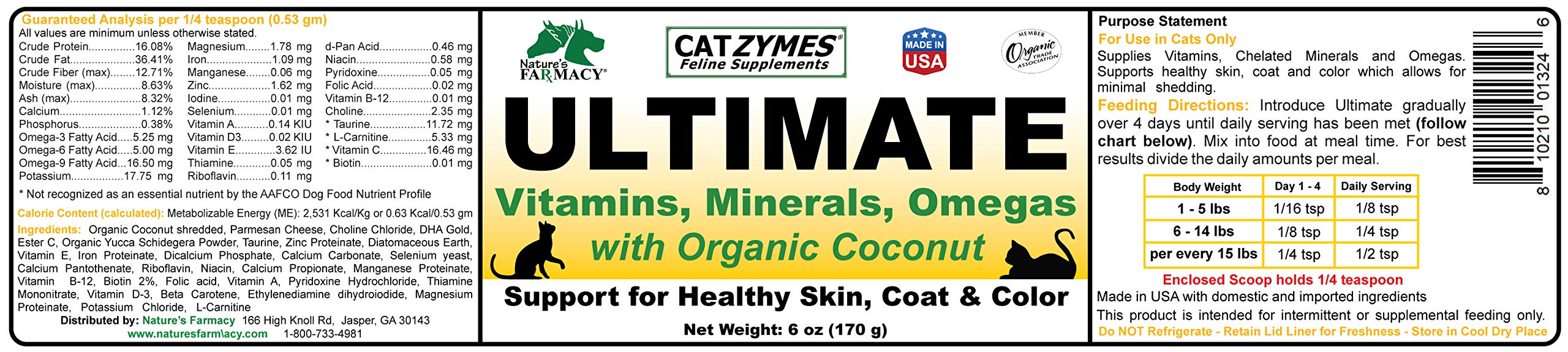 Catzymes Ultimate Vitamins Minerals Omegas (6 Ounce)