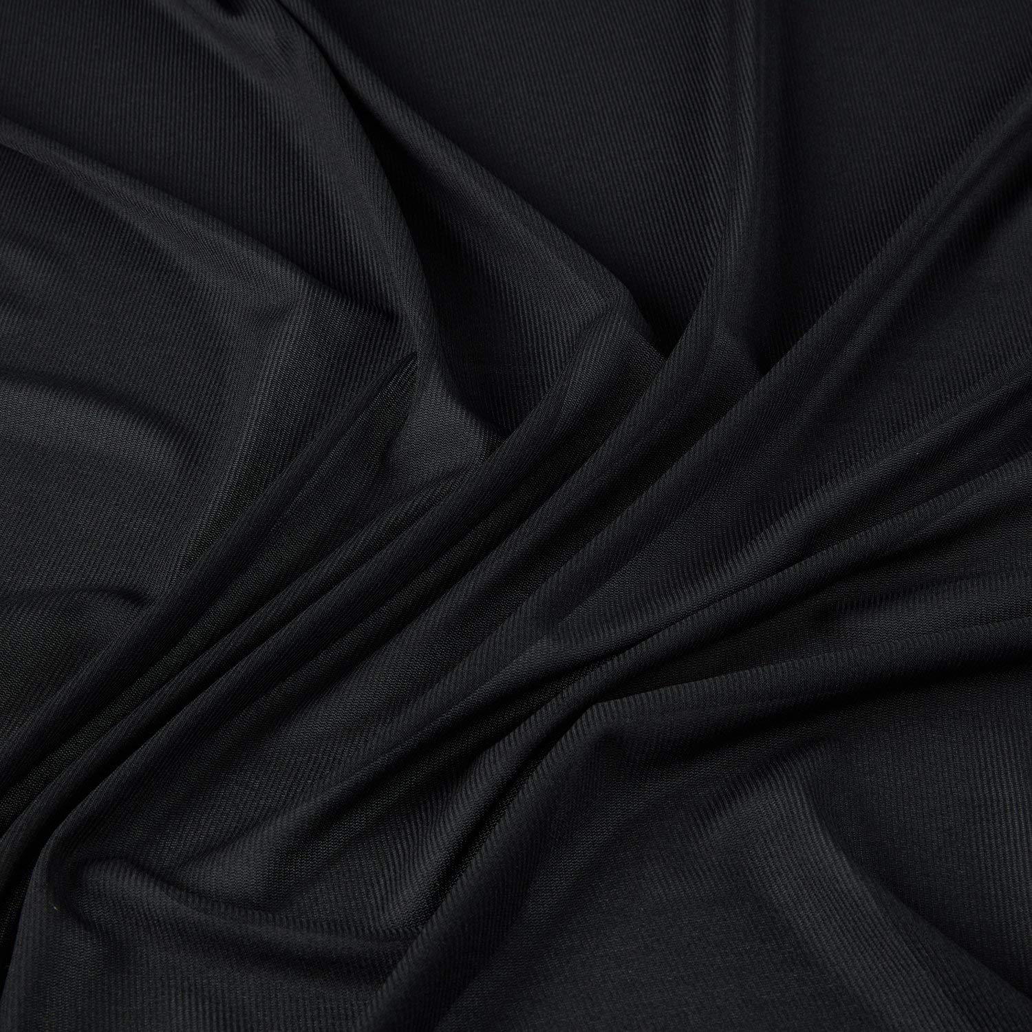 Zelouf Fabrics Black Triple Mesh - Fabric by The Yard - Solid, Printed, and Novelty Fabrics Ideal for Sewing Garments, Wedding Dresses, Costumes, Special Occasions, Tablecloths, Crafts, and DIY…