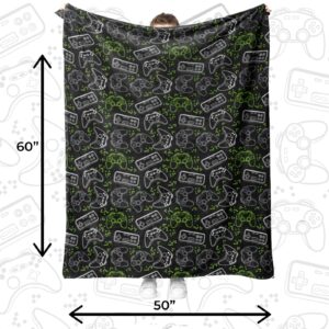 Tstars Gaming Kids Blanket for Boys Gamer Gifts Video Game Controller Throw Blankets 50 in X 60 in