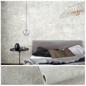 veelike 15.7''x354'' concrete contact paper for countertops waterproof light concrete wallpaper texture peel and stick concrete wall paper self adhesive cement murals removable for cabinets furniture