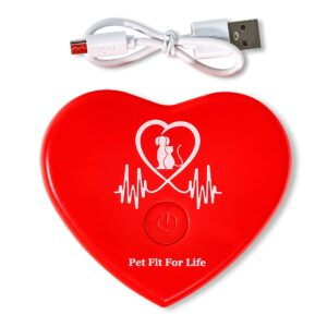 pet fit for life rechargeable heart beat simulator with usb cord - reduce pet anxiety with this heartbeat sound machine - your cat, kitten, dog, or puppy will love it