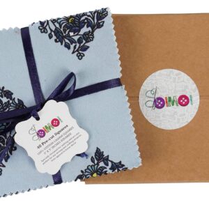 Soimoi Block Print Precut 5-inch Cotton Fabric Quilting Squares Charm Pack DIY Patchwork Sewing Craft