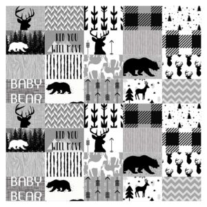 Soimoi Lumberjack Print Precut 5-inch Cotton Fabric Quilting Squares Charm Pack DIY Patchwork Sewing Craft