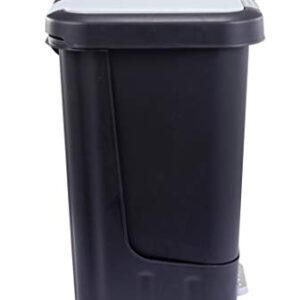 Step N' Sort 11 Gallon, Dual Trash and Recycling Bin with Slow Close Lid,Black,40 Liter,SNS402-B