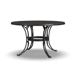 homestyles sanibel black outdoor dining table, bronze, 48" table, sanibel